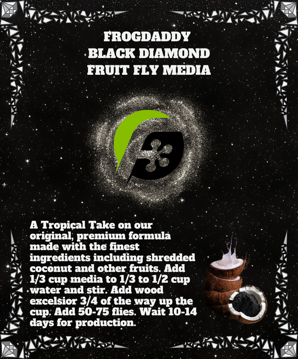 FrogDaddy Black Diamond Fruit Fly Media | FrogDaddy