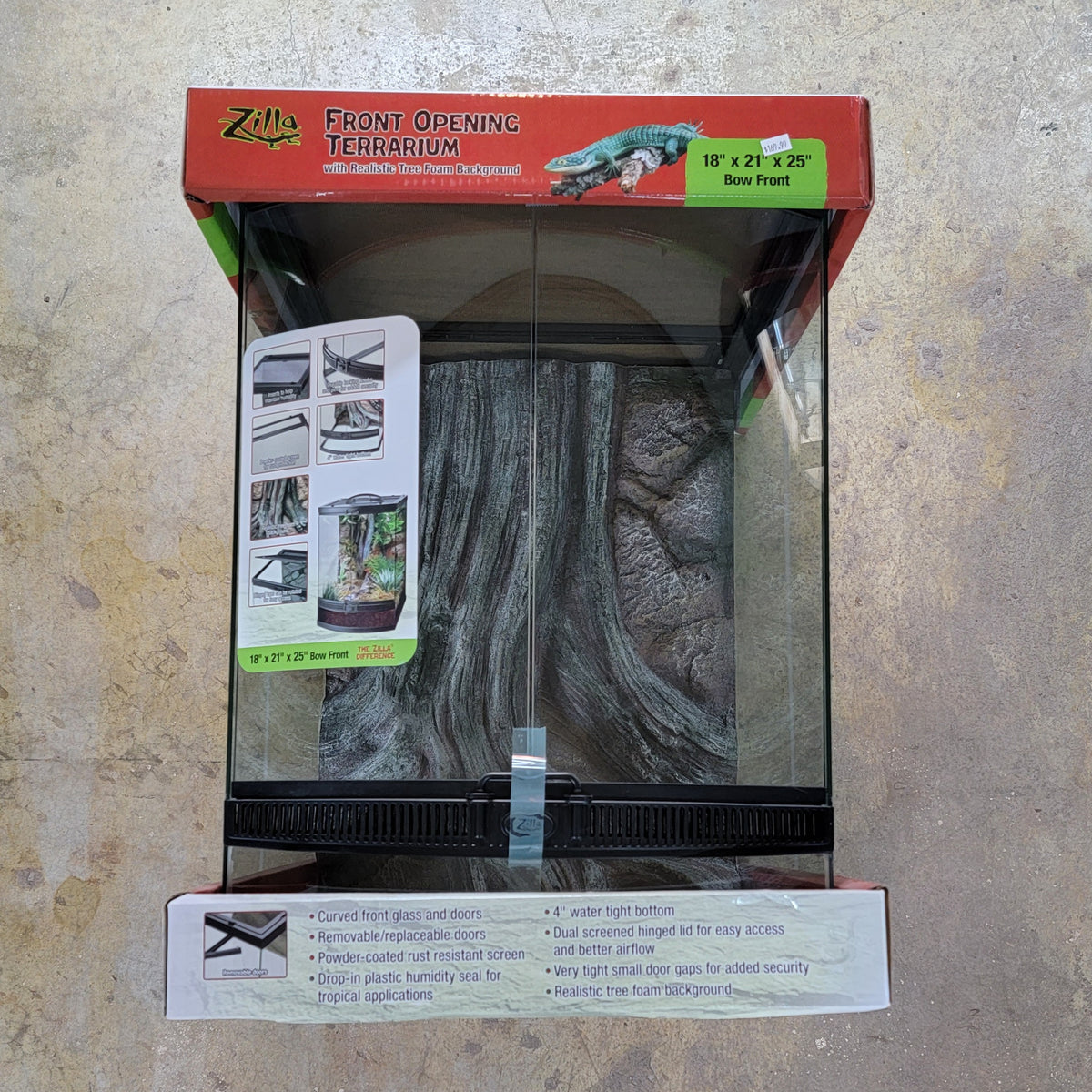 Zilla Terrarium (18x21x25 in) - Bow Front - STORE PICKUP ONLY – FrogDaddy
